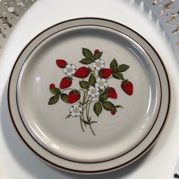 Dining | Newcor Stoneware 61 Susan 105 Plate Strawberry Regency Design ...